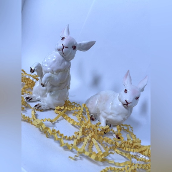 Lefton | Holiday | Bunny Rabbit Hare Figurine Vtg Easter Decor Gift ...
